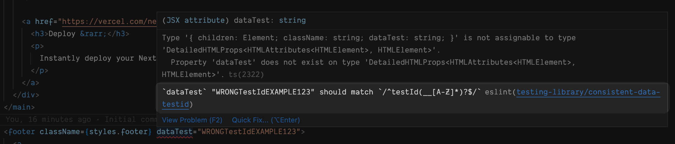 `testing Library Consistent Data Testid` Is An Exclusive React Rule · Issue 451 · Testing